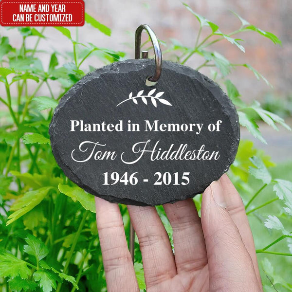 Plant In Memory Of Your Loved One - Personalized Garden Slate - MemoMingle